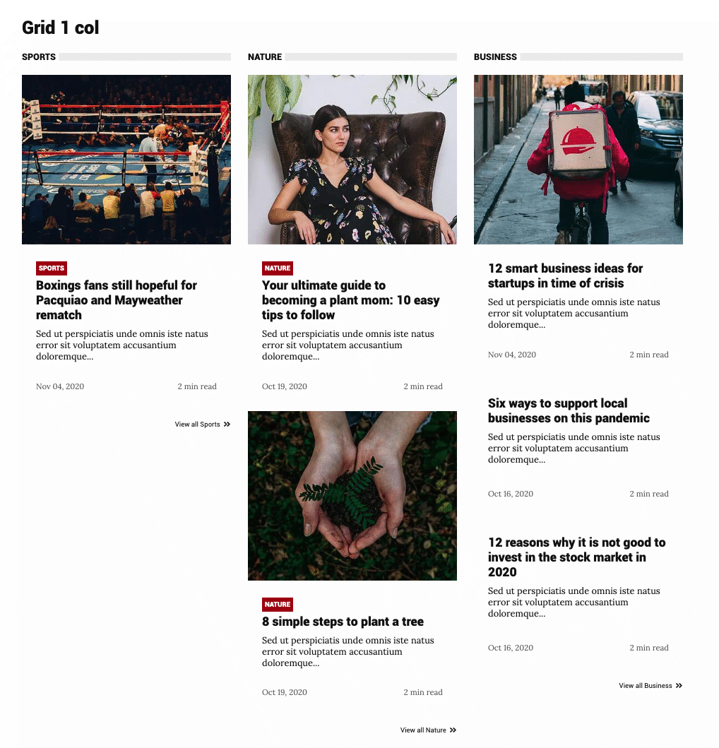 Magazine Theme Documentation Theme Modules