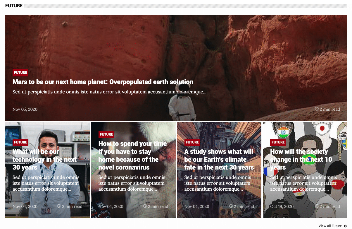 Magazine Theme Documentation Theme Modules